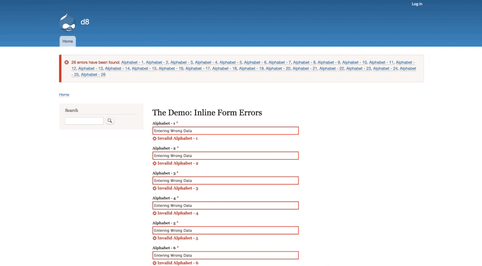 Drupal 8: Inline Form Errors - Transitions
