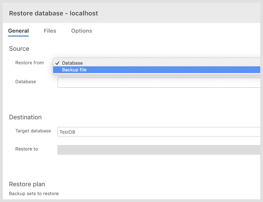 Restore A SQL Server Backup Using Azure Data Studio Tool On MacOS